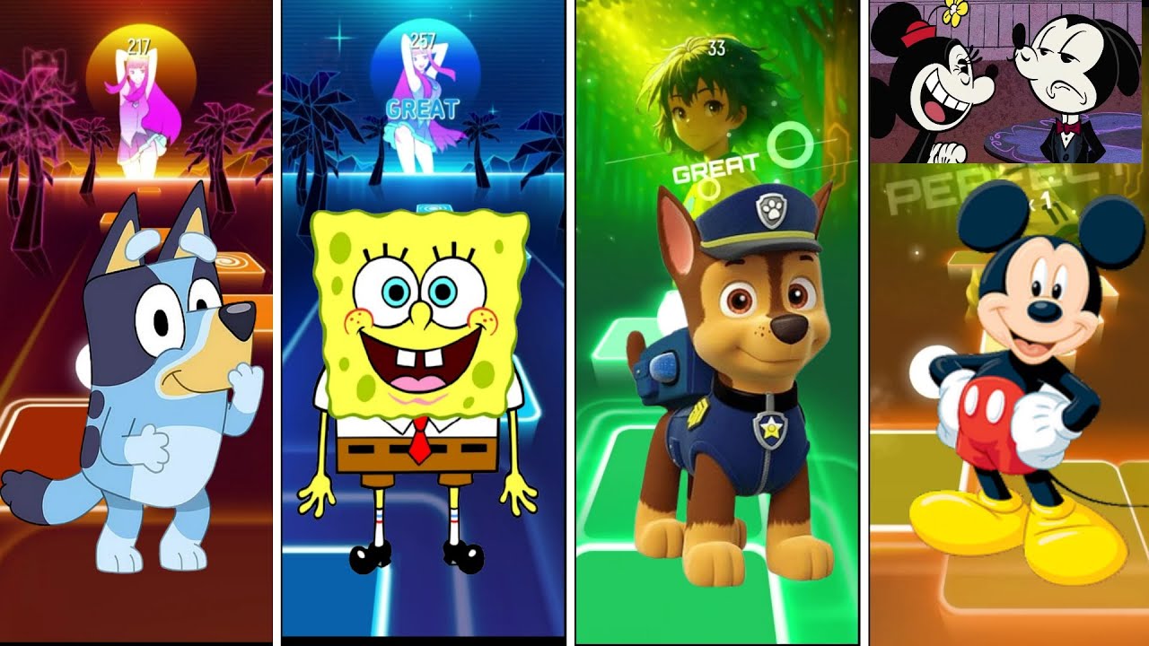 Patrick Star, Paw Patrol, Bluey & Mickey Mouse – | Funny Adventure ...