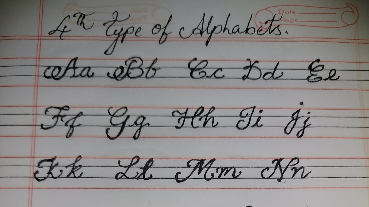 4th type alphabets and cursive letters 🔡 ️ - YouTube
