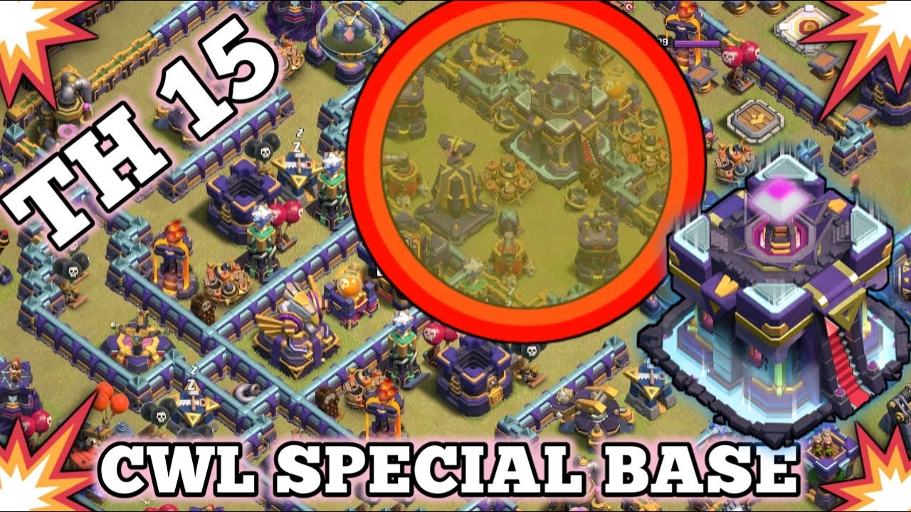 NEW STRONG CWL BASE! Town Hall 15 Strong Base Layout + Link | TH15 War ...