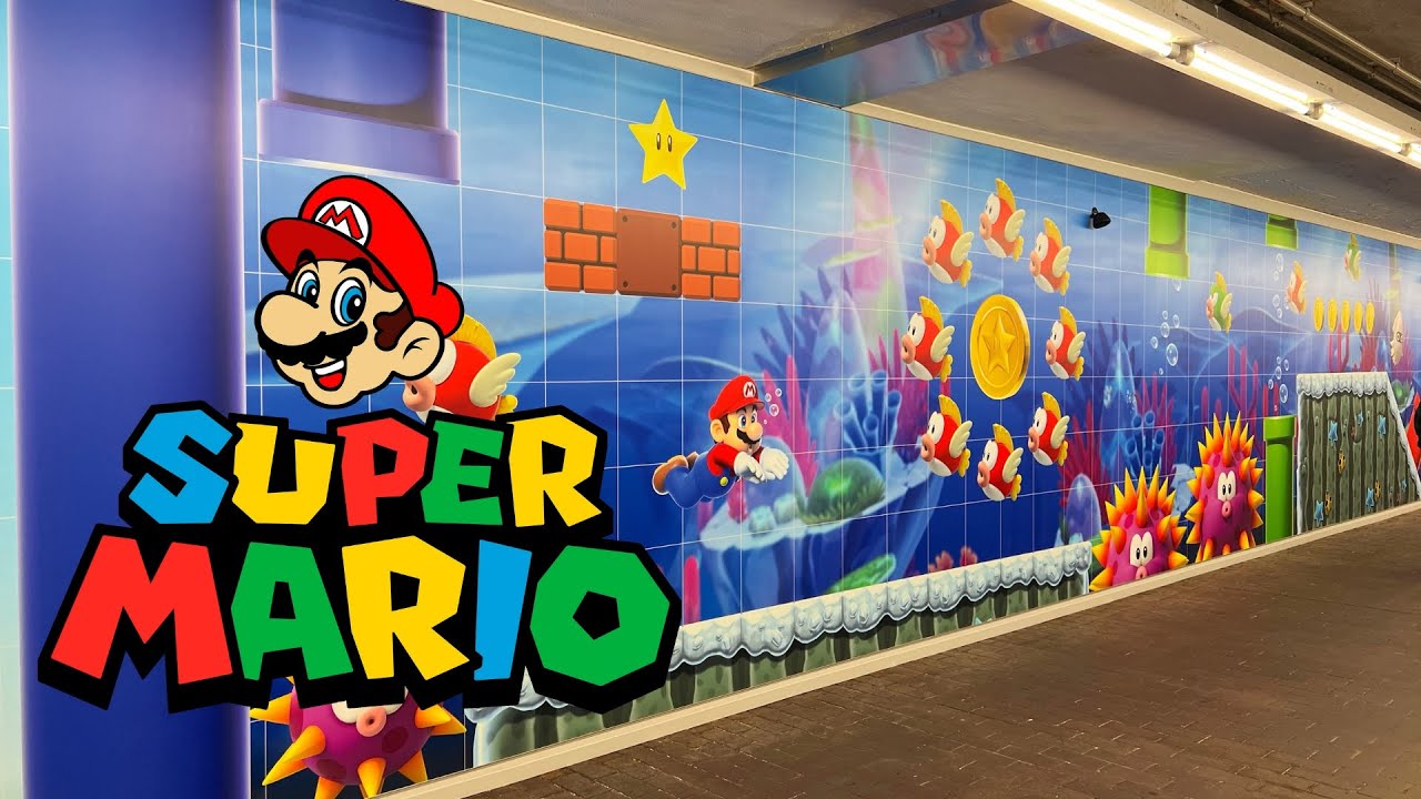 Fresque Géante Super Mario à Kyoto au Japon #nintendo - YouTube