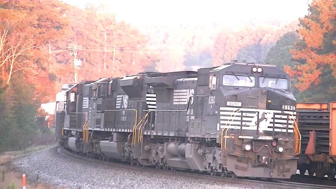 Norfolk Southern 154 EB Manifest Freight in Lithia Springs,Ga 10-26 ...