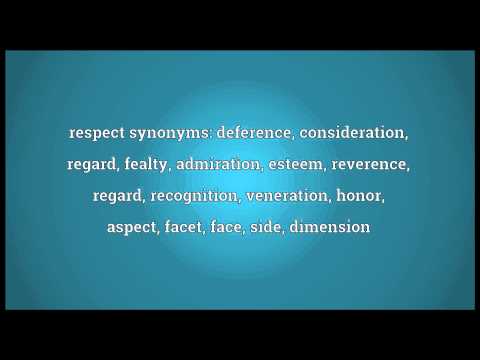 Respect Meaning - YouTube