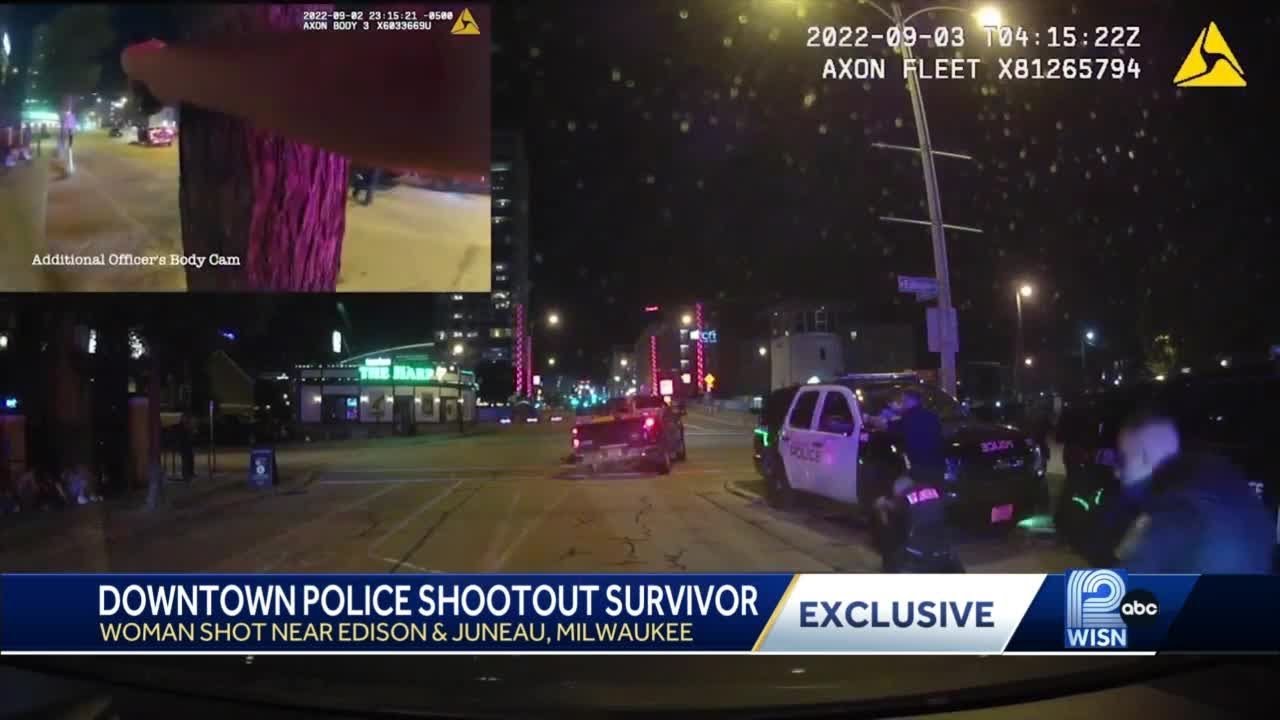 WISN 12 News exclusive: Woman injured in deadly downtown police ...