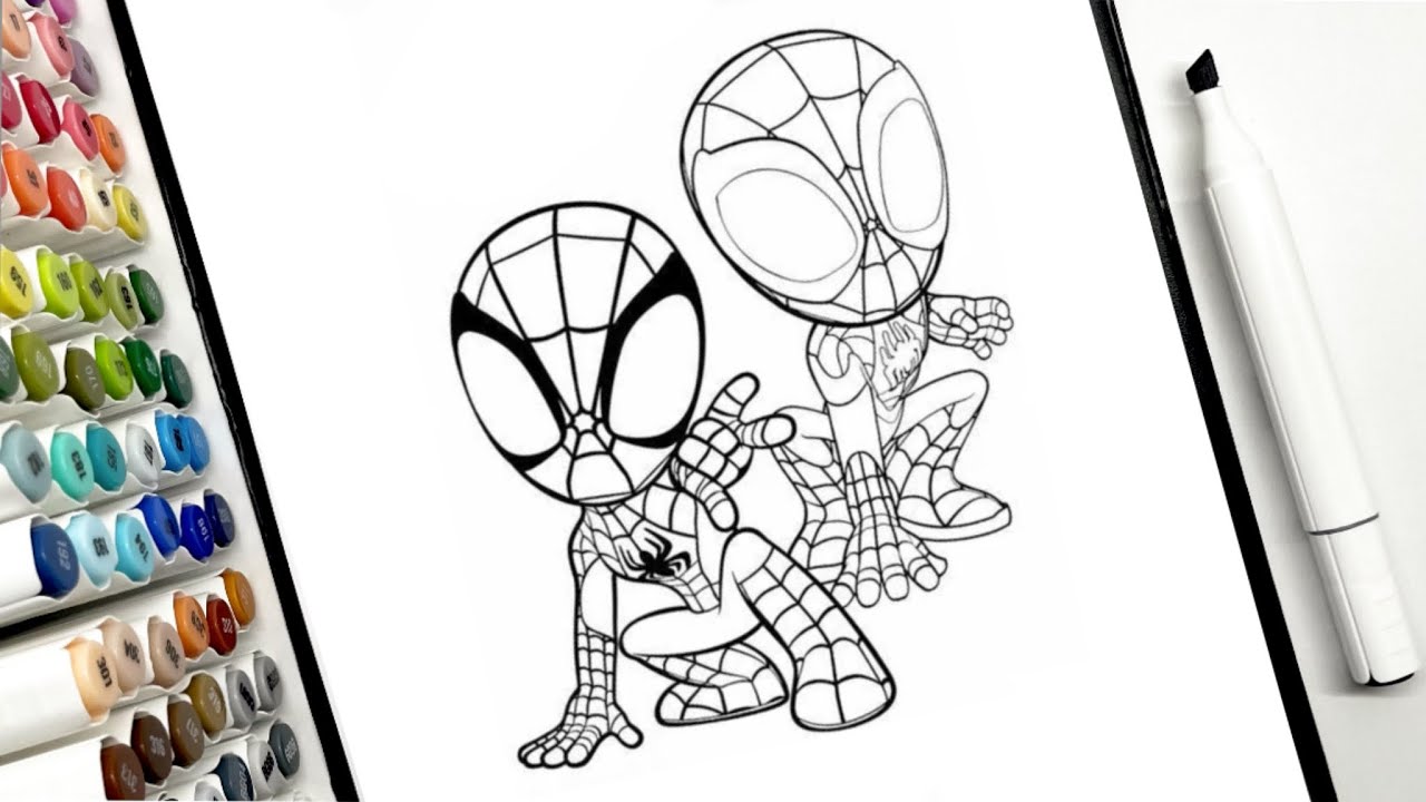 Marvel Spidey & Spin Coloring | Coloring Videos #coloring # ...