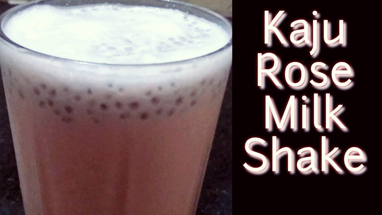Kaju Rose Milk - Kaju Rose Milkshake - Healthy Milkshake Recipe - Cool ...