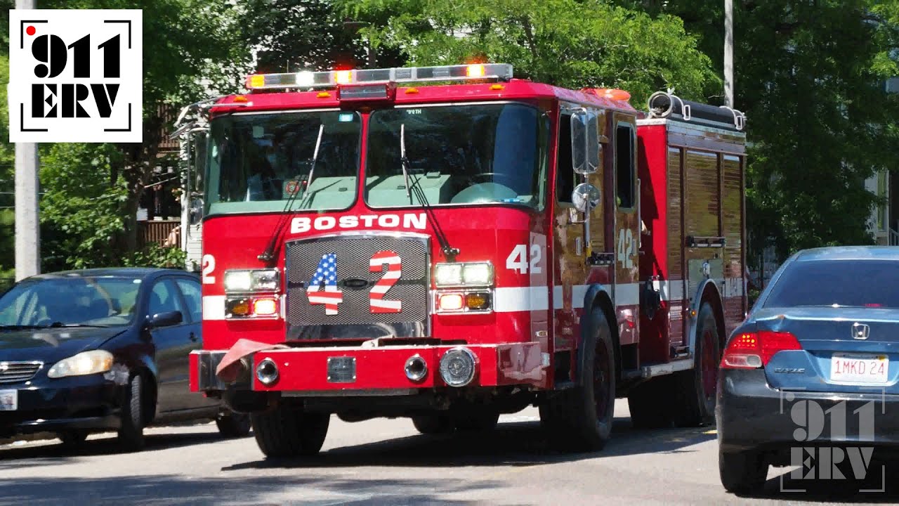 Boston Fire Engine 42 Responding - YouTube