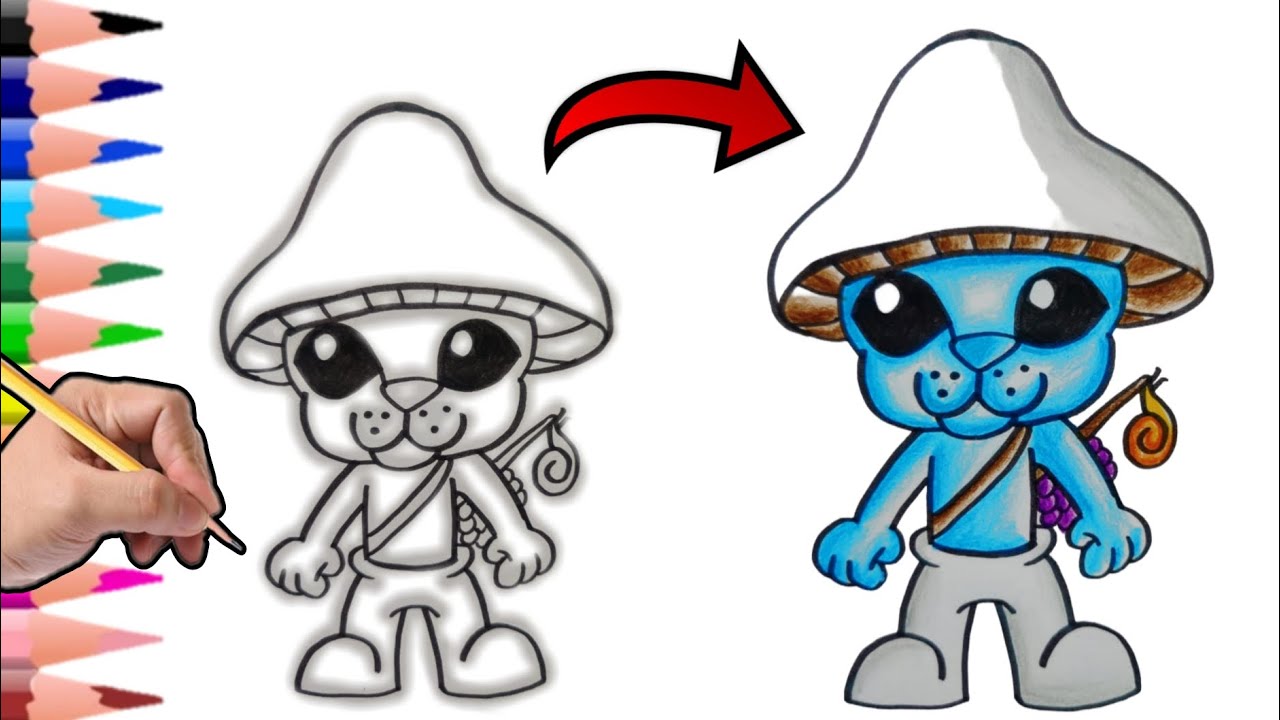 how to draw smurfcat easy | ️#smurfcat #easydrawing #viral # ...