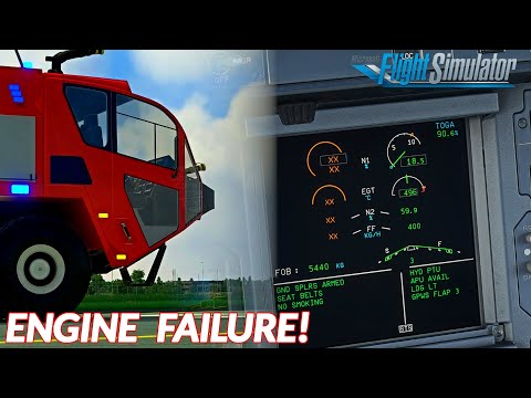 EMERGENCY LANDING! A320 Engine Failure | 4K ULTRA SETTINGS | MSFS
