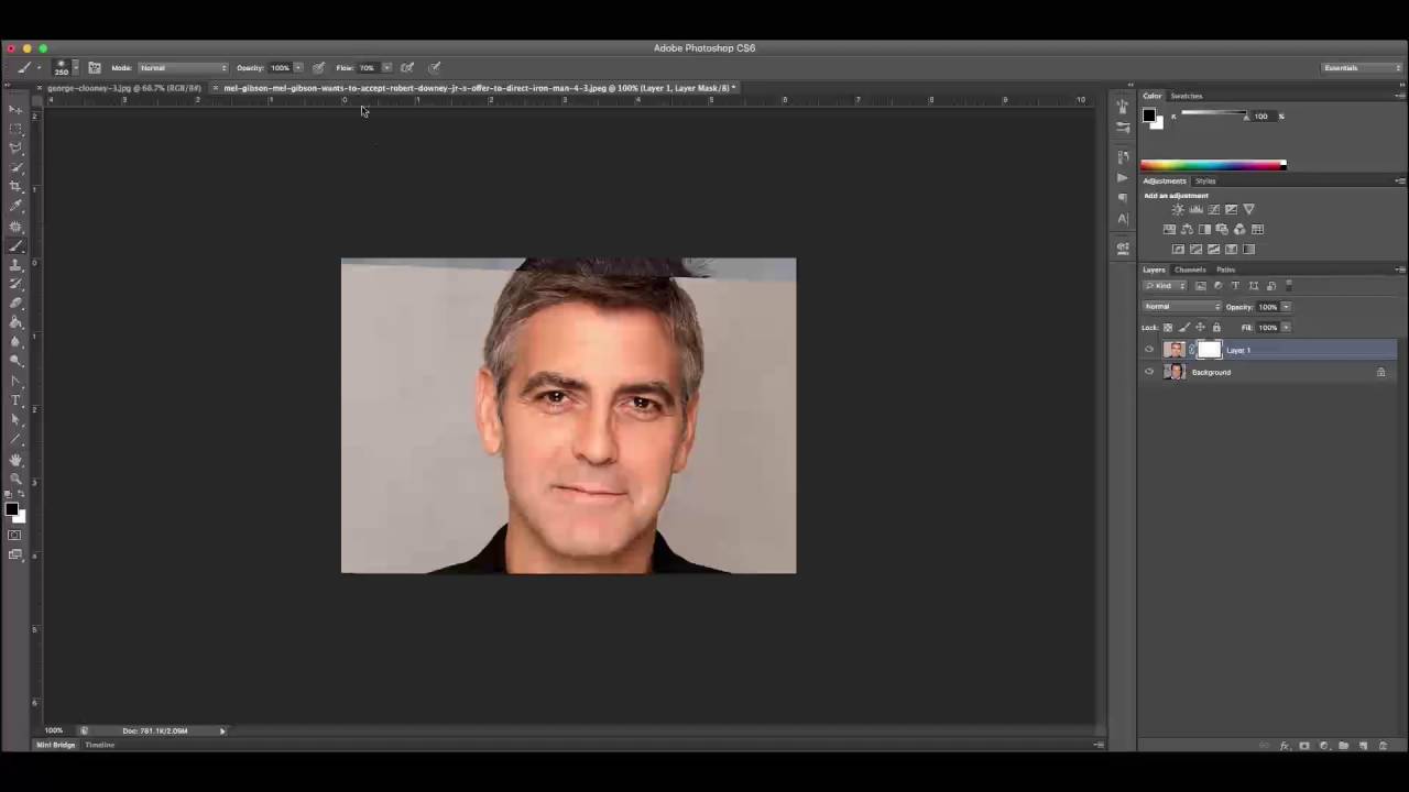 Photoshop Face Swap Tutorial: Layer Masks & Adjustment Layers - YouTube