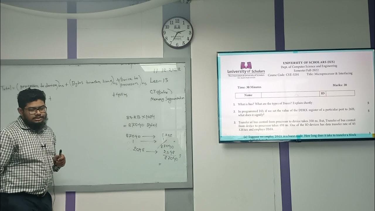 Microprocessor and Interfacing | Lecture-13 | CSE | Nurul Islam | University of Scholars - YouTube
