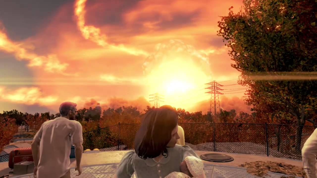 Fallout 4 Atomic Bomb Scene + Vault 111 - YouTube