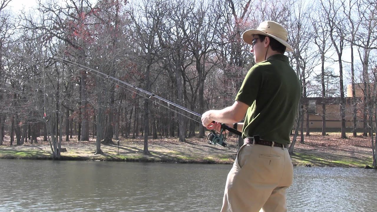 Fishing at Pond at University of Texas at Tyler - YouTube