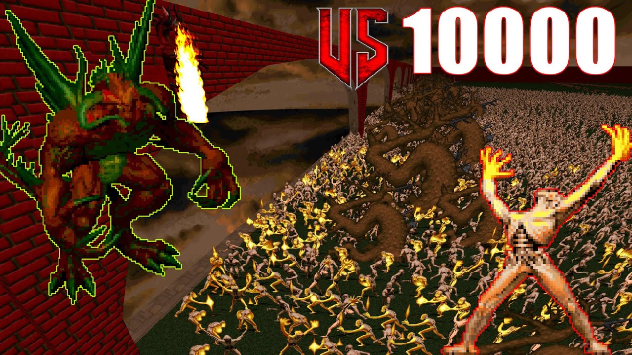 Diablo vs 10000 Arch-Viles - Doom vs Diablo : Monster Infighting ...