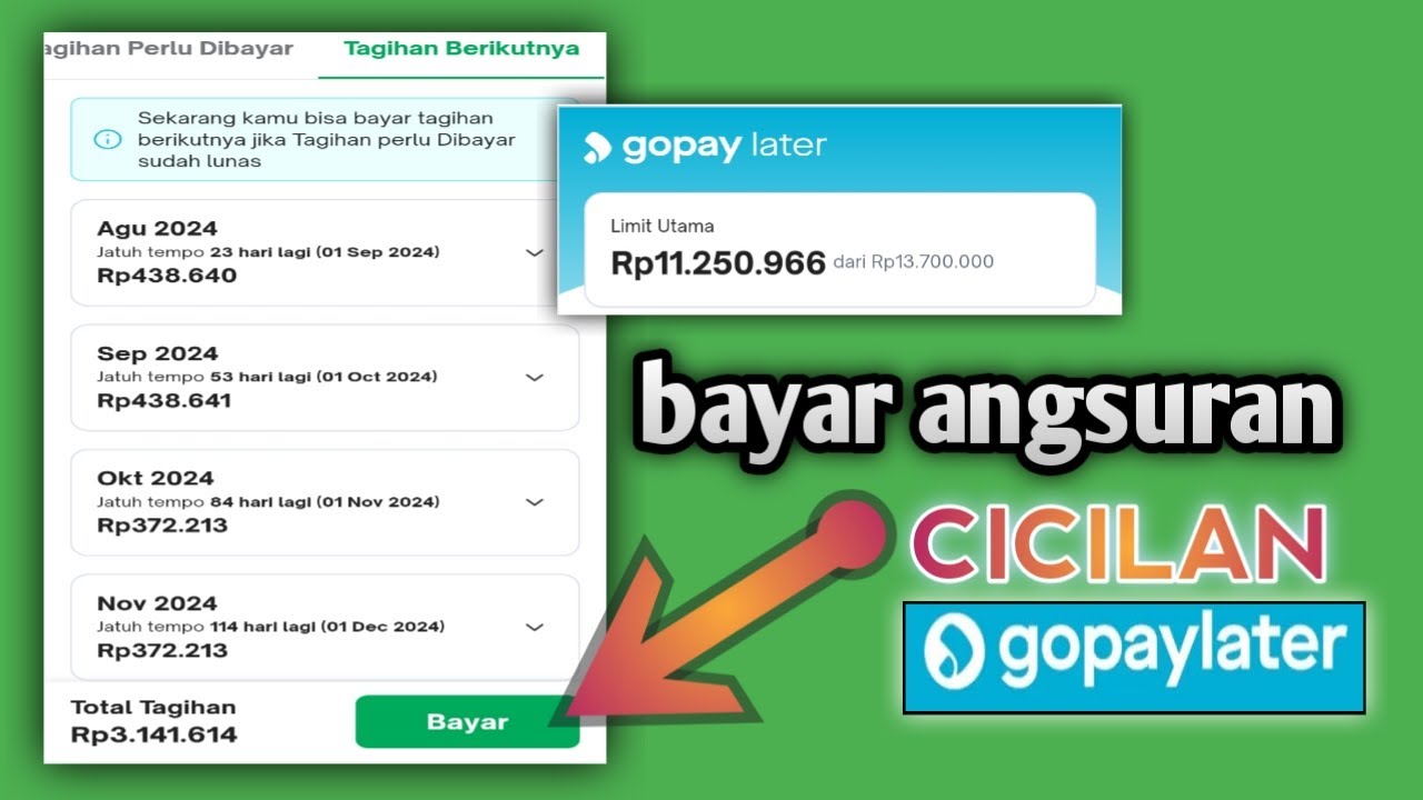 Cara bayar cicilan gopaylater lewat tokopedia - YouTube