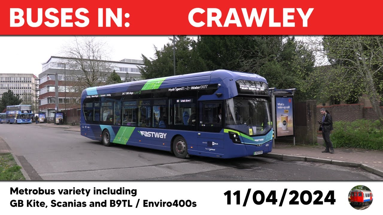 Buses in Crawley 11/04/2024 - YouTube