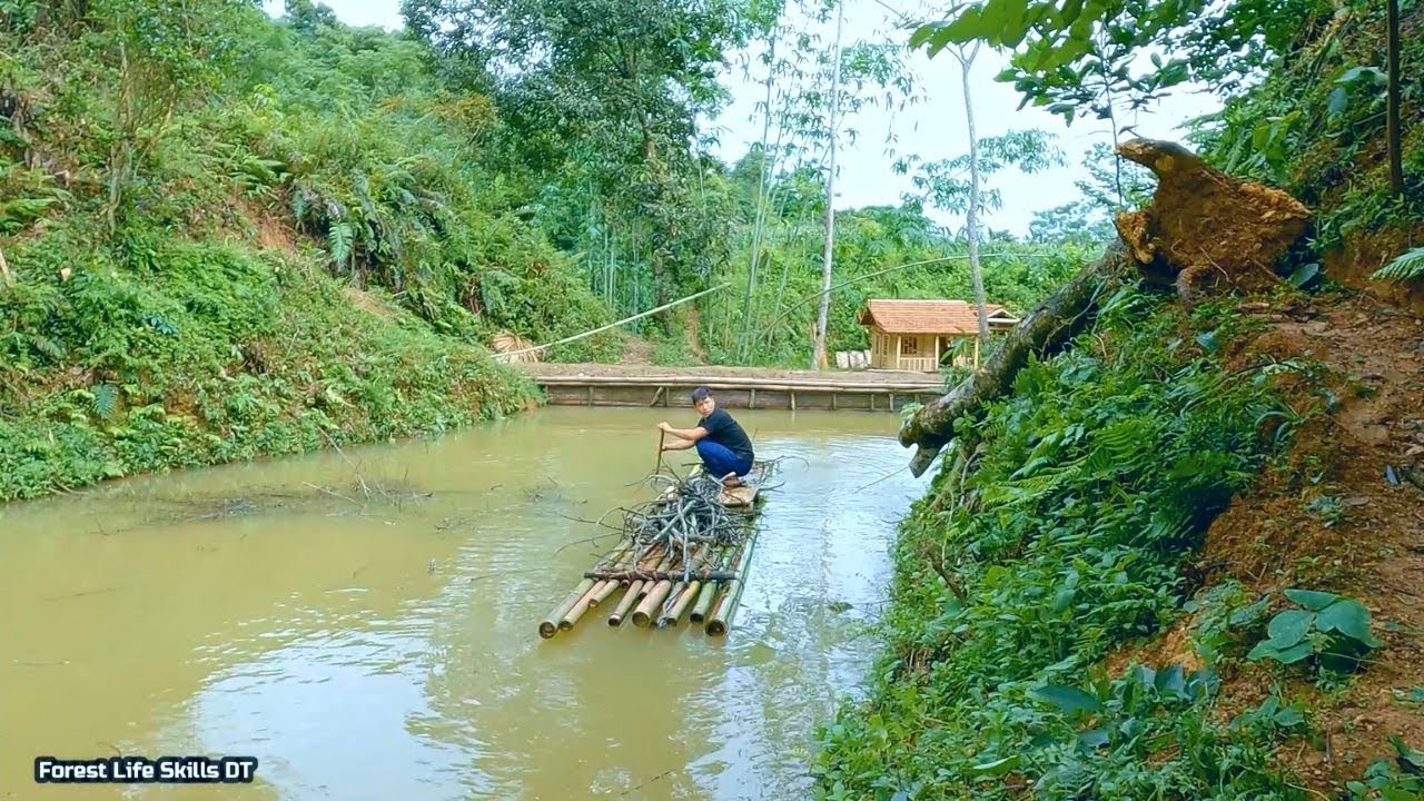 Full Video : 6 days of hard work to complete the wooden house in the ...