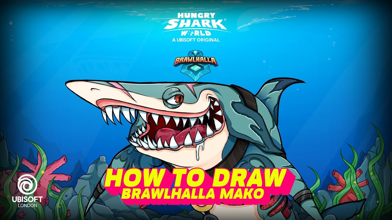 Hungry Shark | How to Draw Brawlhalla Mako - YouTube