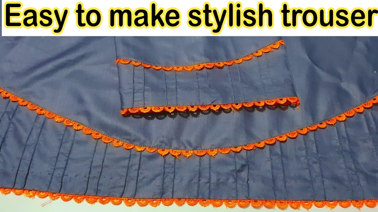 Trouser design cutting and stitching || pintuks trouser capri design ...