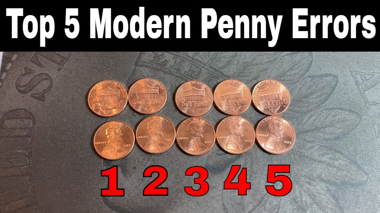 Top 5 Penny Errors To Look For - Shield Cents - YouTube