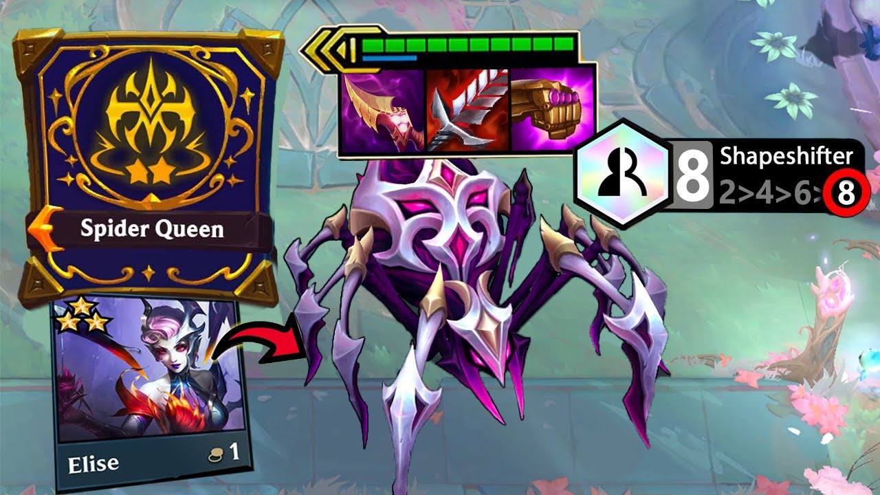 S12 *SPIDER QUEEN* Elise 3 Star ⭐⭐⭐ ft. 8 Shapeshifter | TFT Set 12 ...