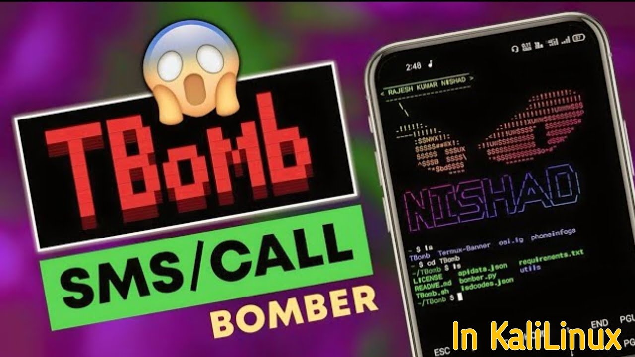 SMS & Call Bomber in Kali Linux 💣 #kalilinux #hackinginhindi #hacker ...