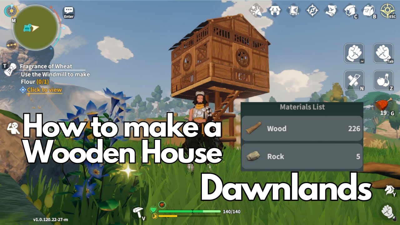 How to make a Wooden House - Dawnlands - YouTube