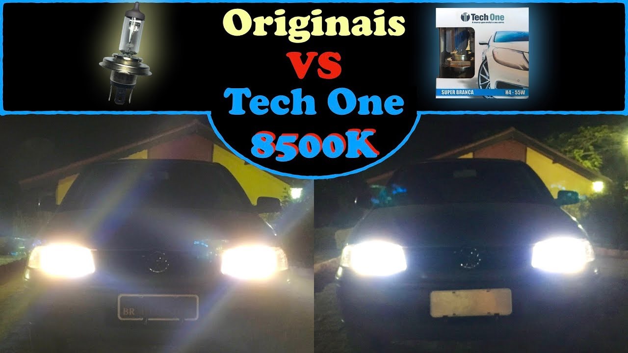 TechOne 8500k vs Originais + Lâmpada Super branca na chuva - YouTube
