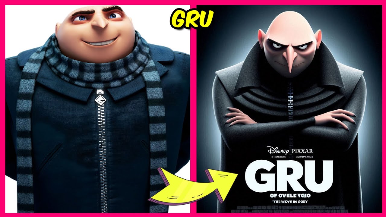 Despicable Me 4 Characters In AI Disney Pixar Movie Poster 💀 and their ...