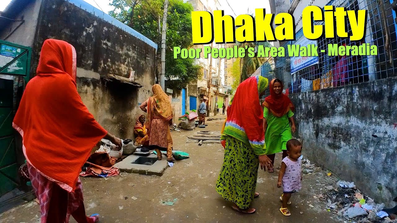Cityside Poor People's Area's Street Walk on Afternoon - Meradia Lane 🚶 ...