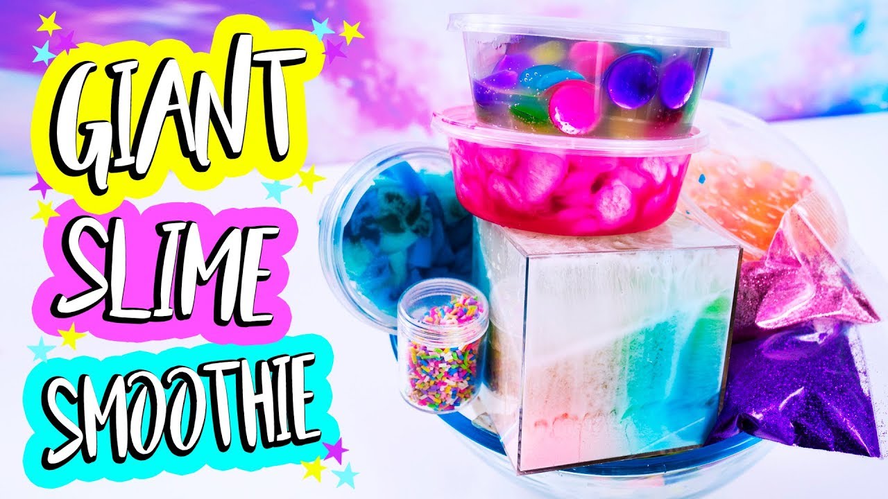 Mixing All My Slimes Together! GIANT SLIME SMOOTHIE + Random ...