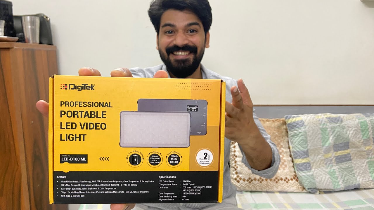 Digitek Professional LED Video Light full review | model LED-D180 ML ...