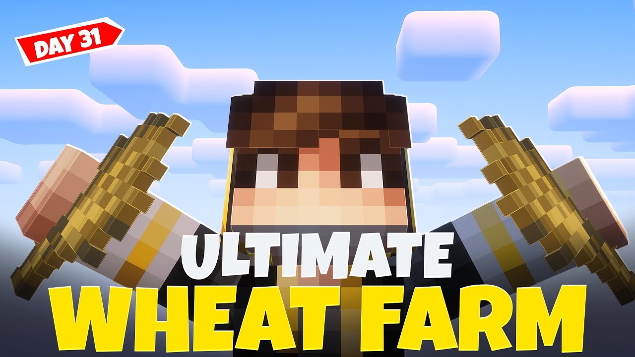 Building the ULTIMATE Automatic Wheat Farm in Minecraft! 🌾 / DAY 31 ...