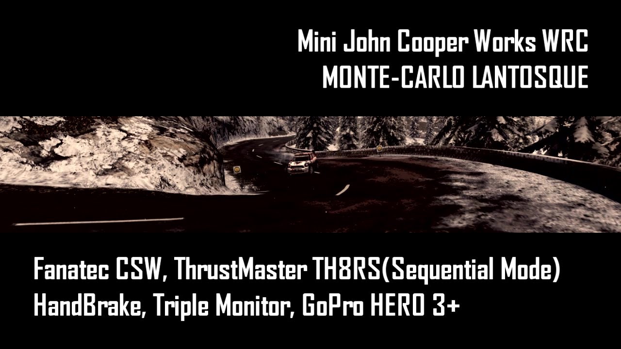 [PC]WRC 4 Mini Cooper@MONTECARLO (Fanatec CSW,GoPro,Triple Monitor ...