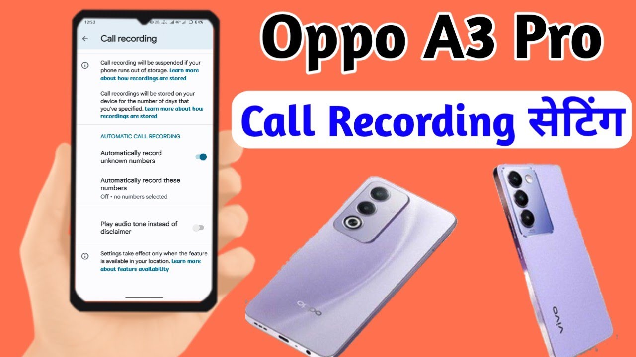 oppo a3 pro call recording setting | how to auto call recording on oppo ...