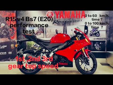 R15 v4 E20 (Bs7) performance test || 0 to 60 km/h time? || 1st 2nd gear ...