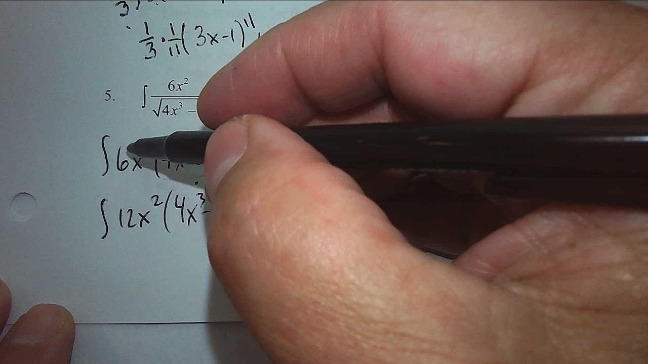 Calculus Lesson 5-5 the Anti-Chain Rule and U-sub - YouTube