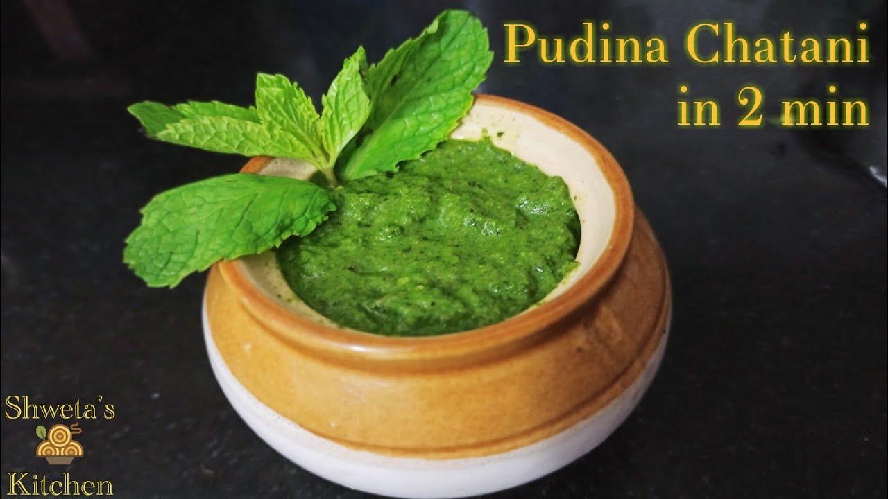 पुदिना चटणी | Mint Chatani | Chat and sandwich restaurant style green ...