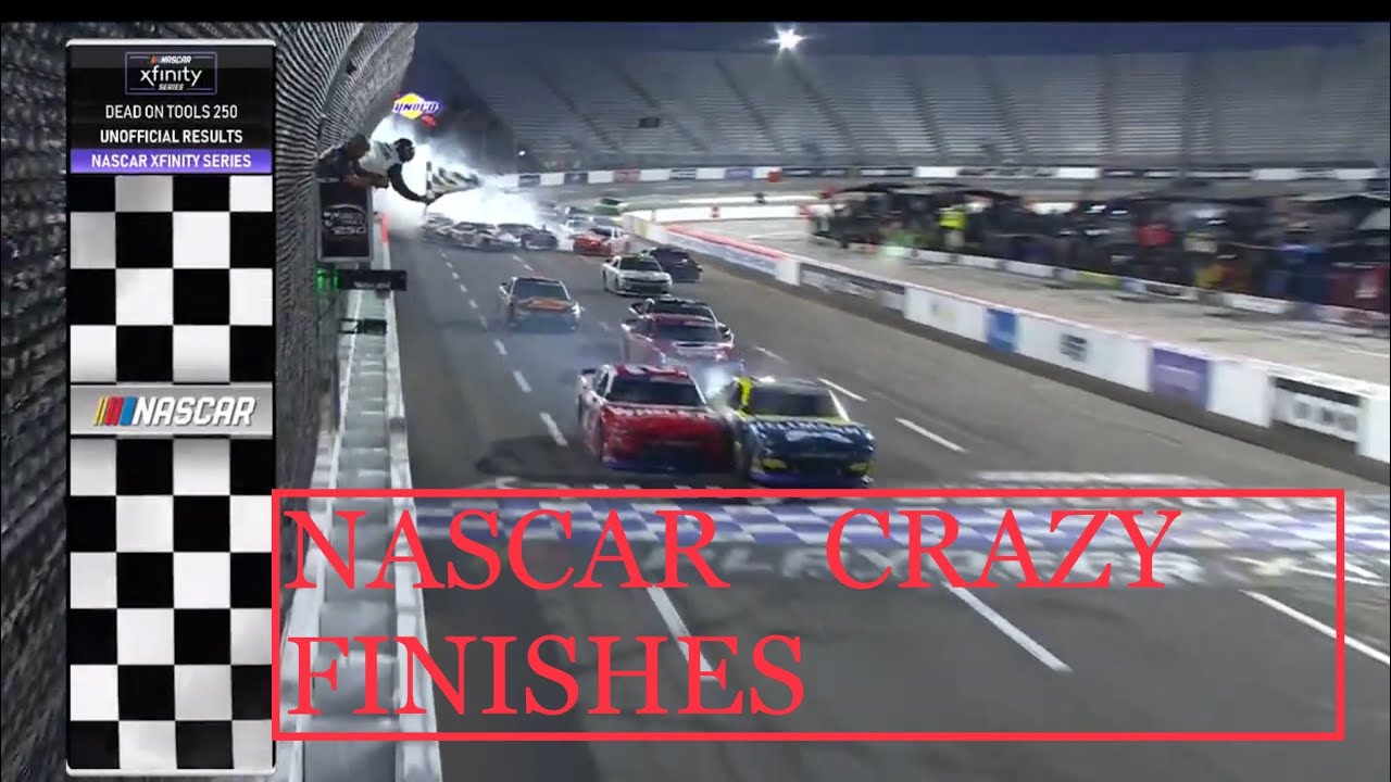 NASCAR CRAZY FINISHES - YouTube