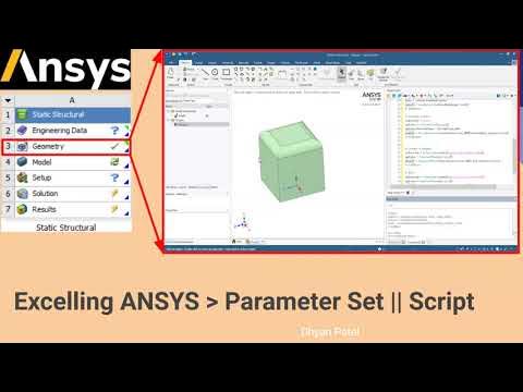 8. ANSYS Parameter Set | Scripting in SpaceClaim |Code your own geometry | Edit, Add, Delete ...