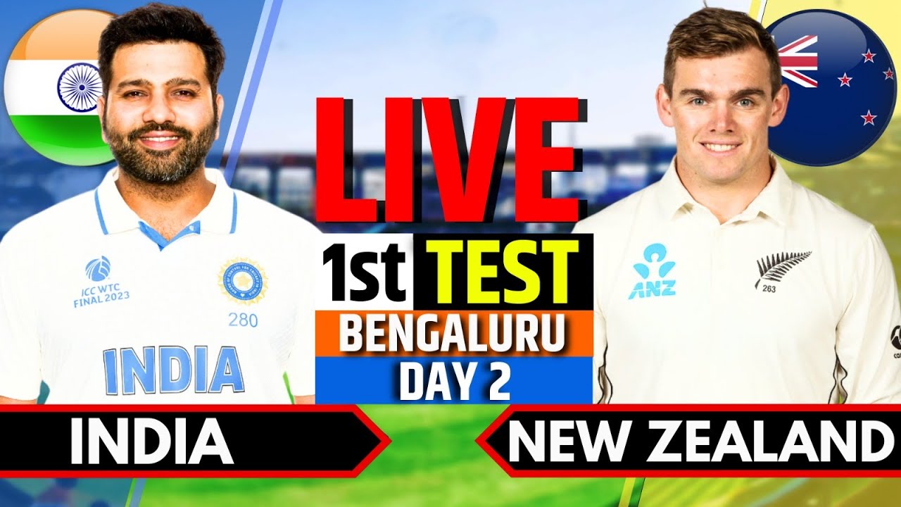 India vs New Zealand, 1st Test, Day 2 | IND vs NZ Live Match | Live ...