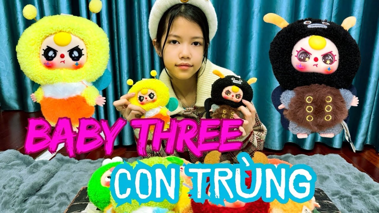 Unbox Baby Three Con Trùng Siêu Dễ Thương - YouTube