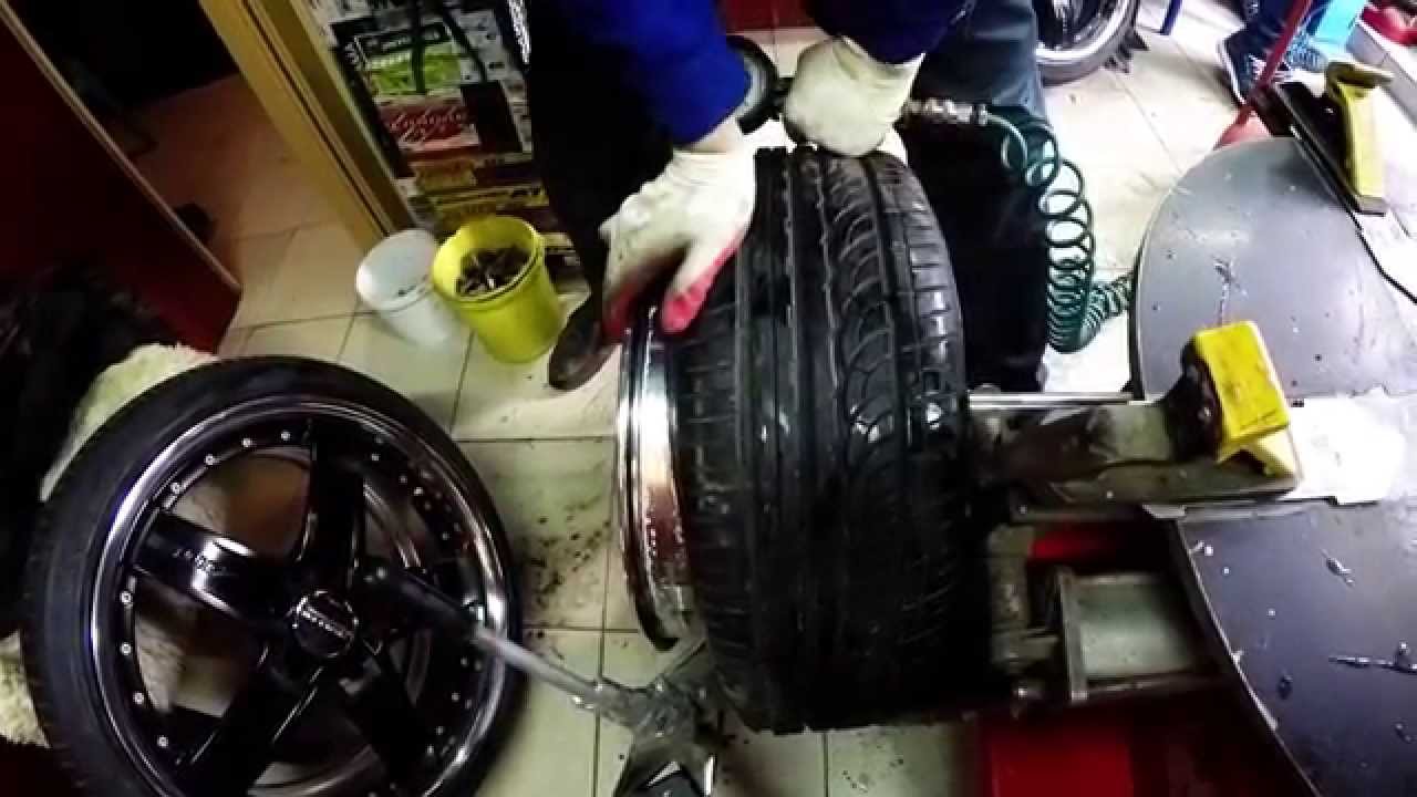 205-40 R18 Nankang AS-1 tyre stretch on 9,5J - YouTube