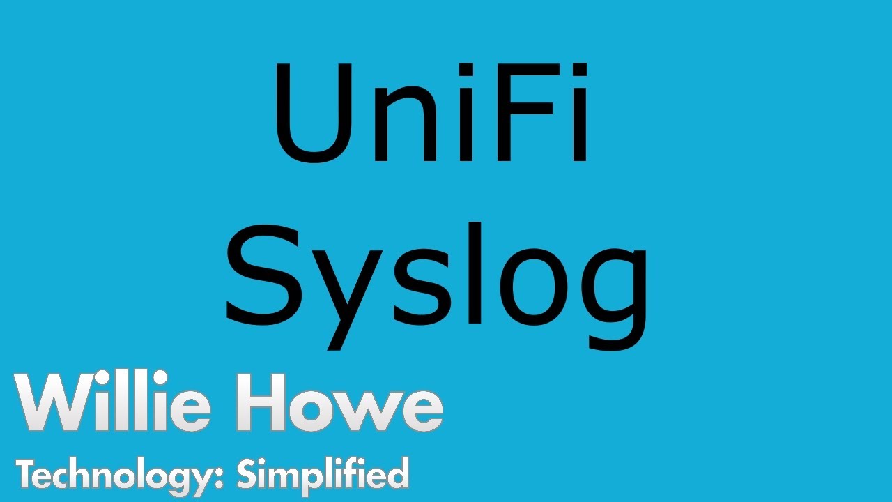 UniFi Syslog Configuration - YouTube