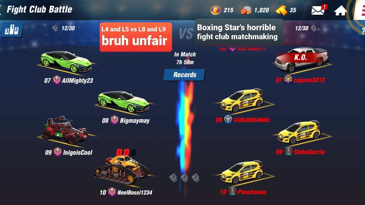 The Unfair Fight Club Matchmaking: Boxing Star F.C Battle Gameplay ...