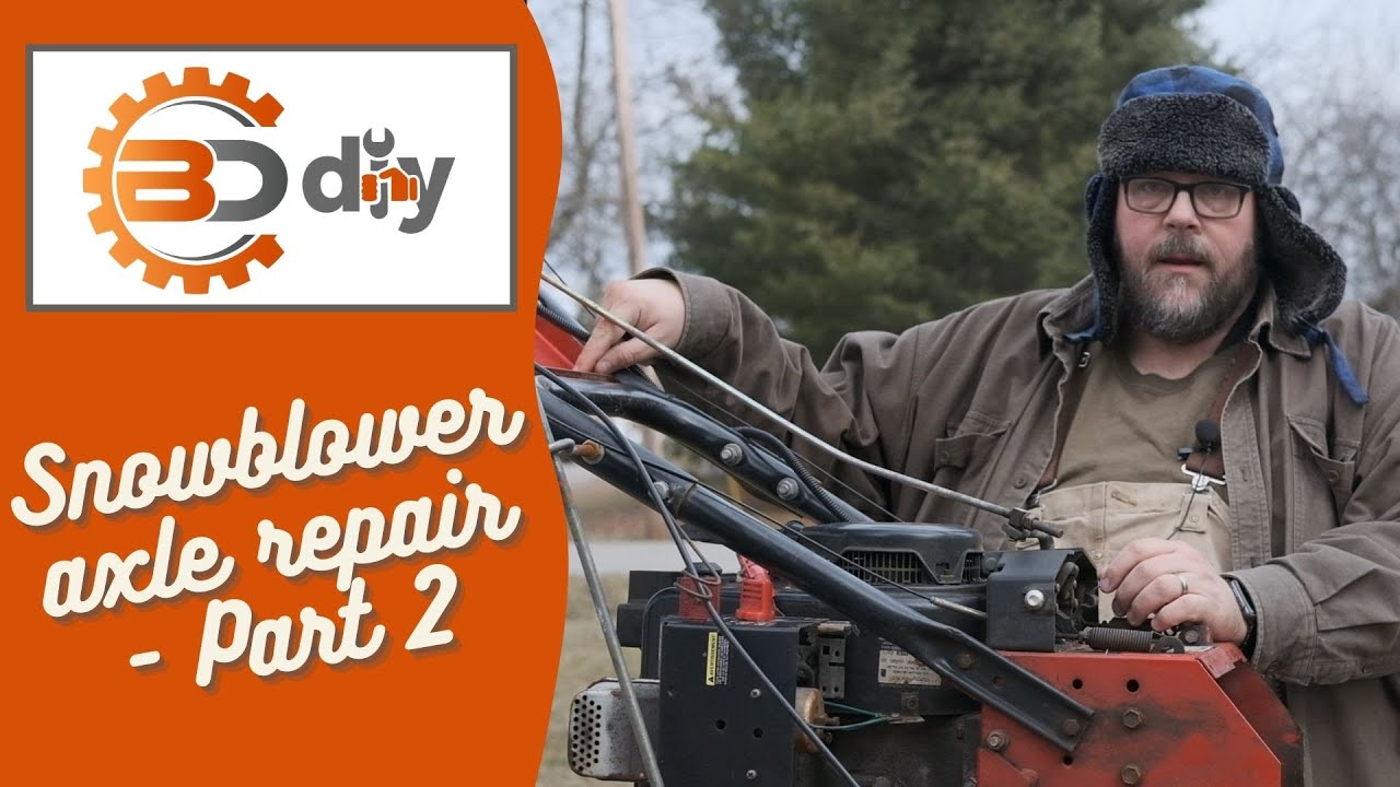 Snowblower Maintenance Part 2 - replacing brass axle bushings - YouTube