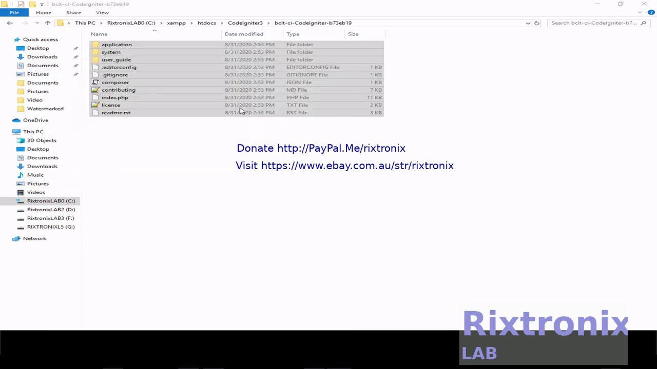 How To Install Codeigniter Xampp Phpmysql Youtube 1626