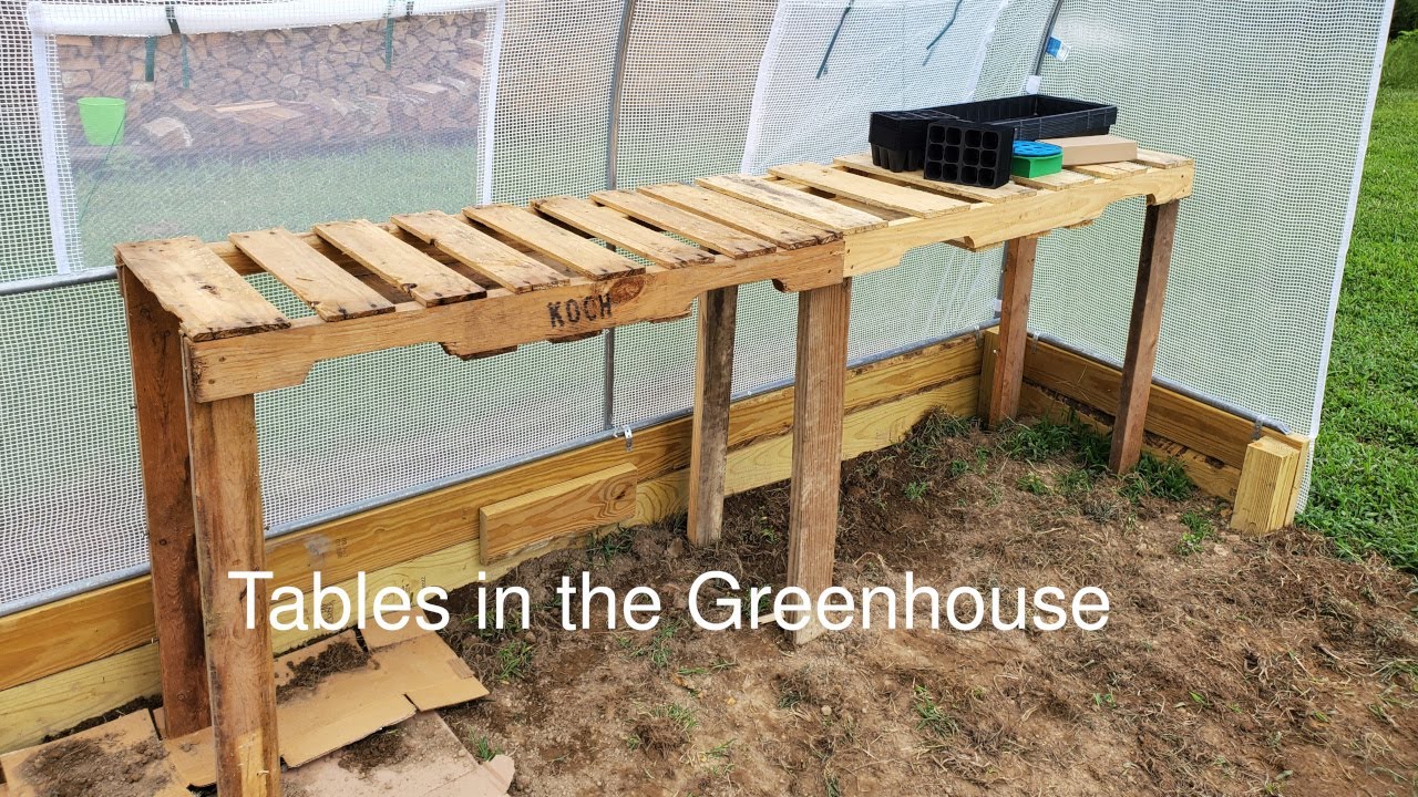 Homemade Greenhouse Tables I, Made A Greenhouse From Spare Fencing