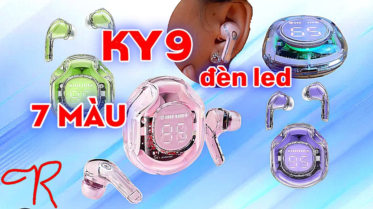 (Review) Tai nghe bluetooth không dây ky9 có đèn led nhiều màu sắc rực ...