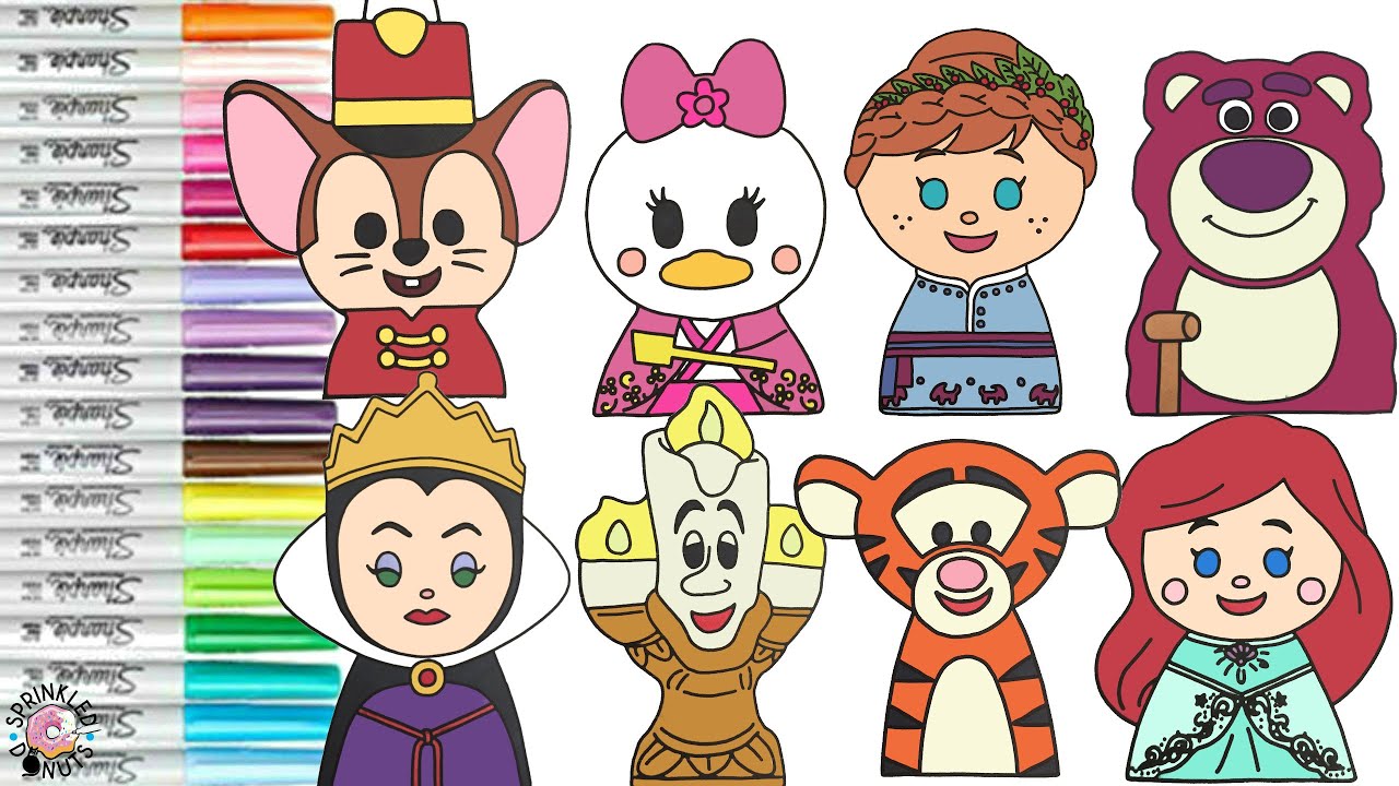 Disney Pixar Coloring Book Compilation Disney Kidea Anna Tigger Daisy ...