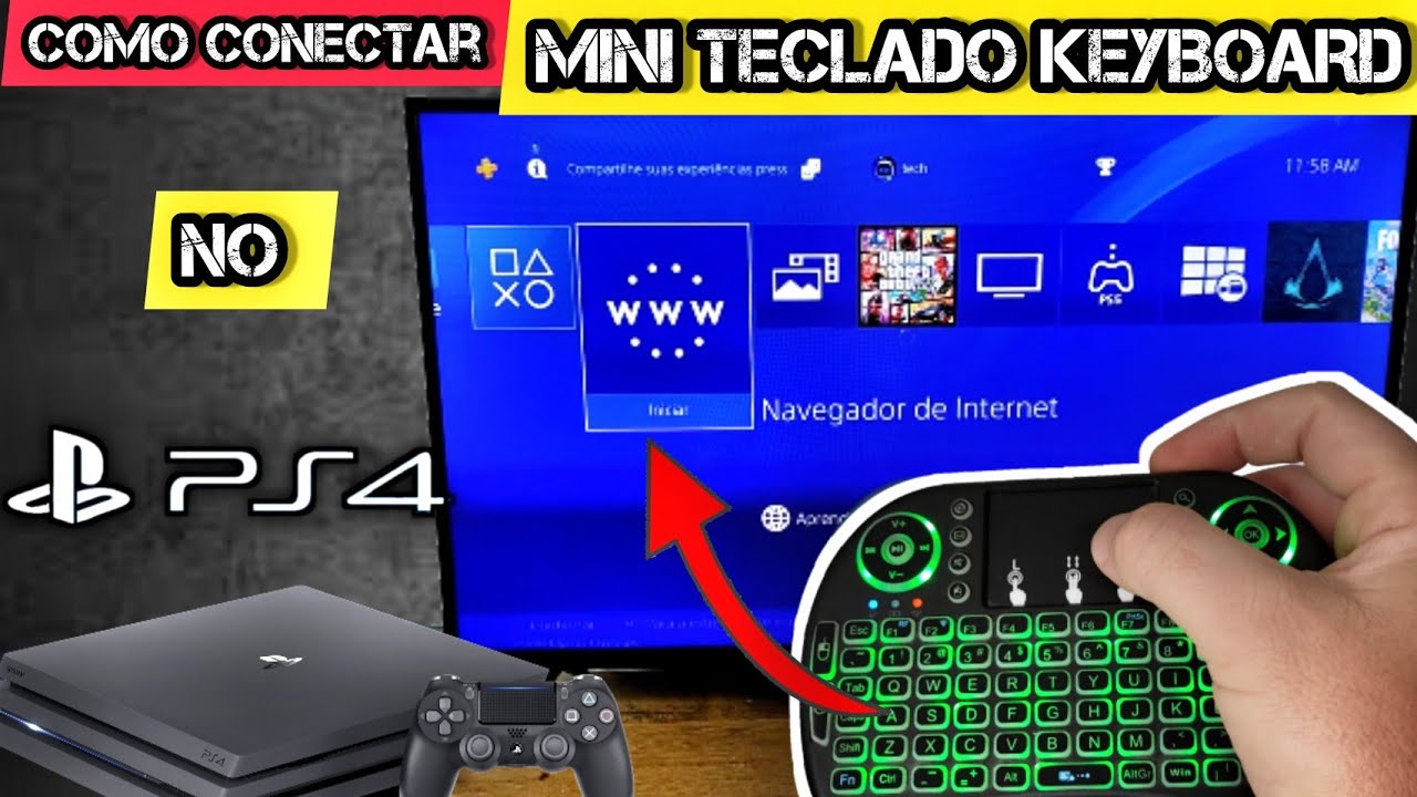 COMO CONECTAR MINI TECLADO NO SEU PS4 FACILMENTE - YouTube